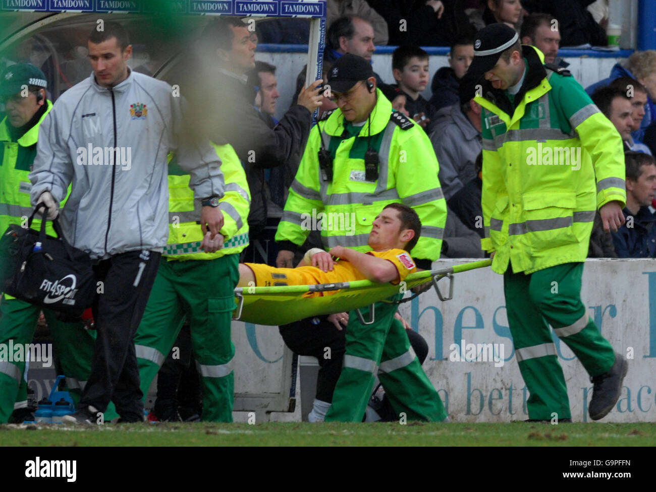 Stretcher football utd hi-res stock photography and images - Alamy