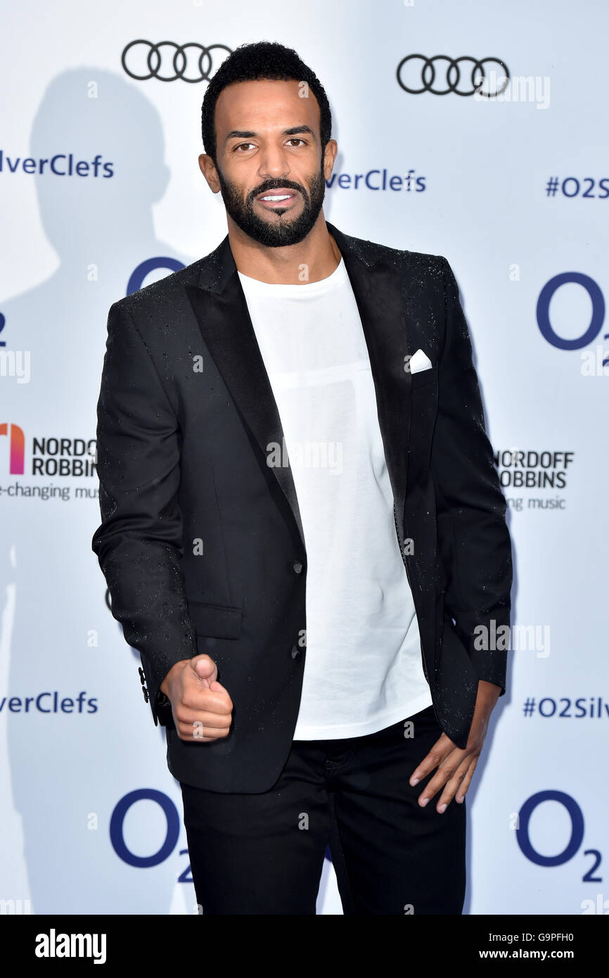 Craig David attending the O2 Silver Clef Awards, in association with ...