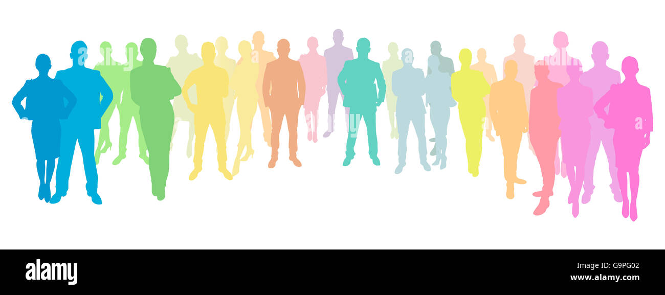Business People Group in different colors Stock Photo - Alamy