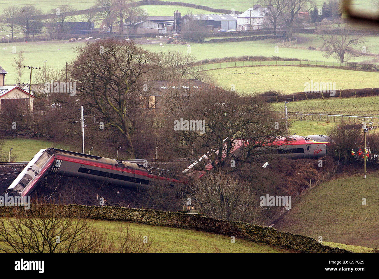 Virgin train crash Stock Photo - Alamy
