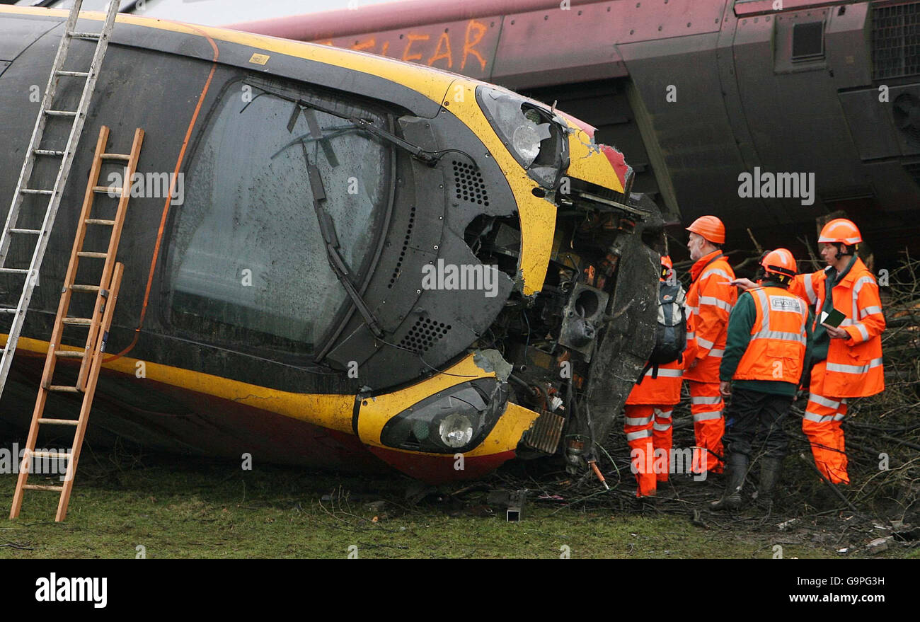 Virgin train crash Stock Photo - Alamy