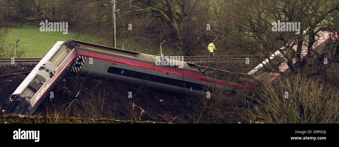 Virgin train crash Stock Photo - Alamy
