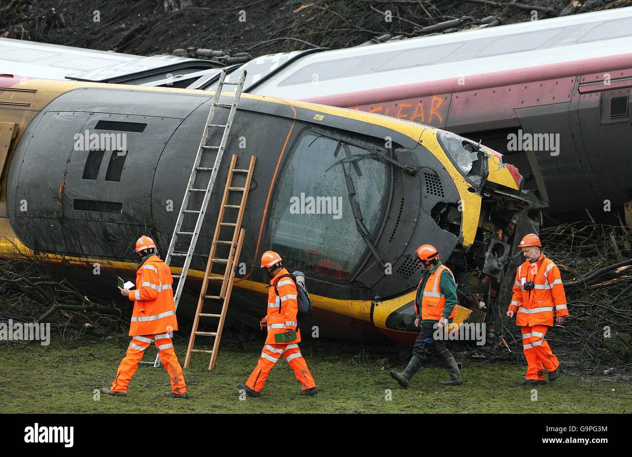 Virgin train crash Stock Photo - Alamy
