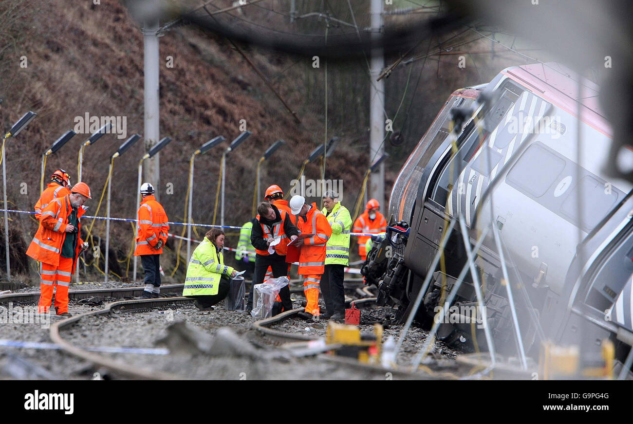 Virgin train crash Stock Photo - Alamy