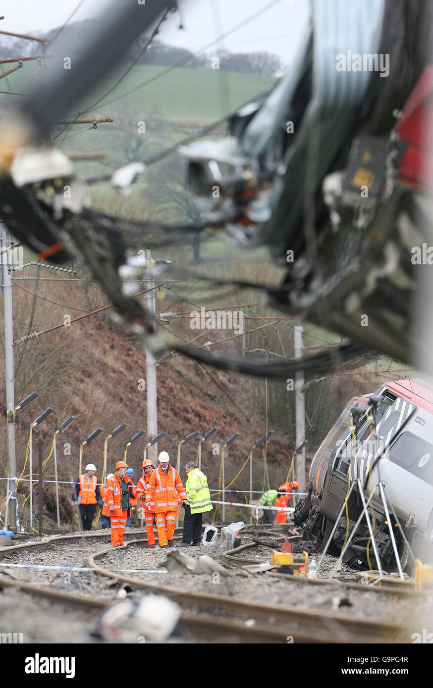 Virgin train crash Stock Photo - Alamy