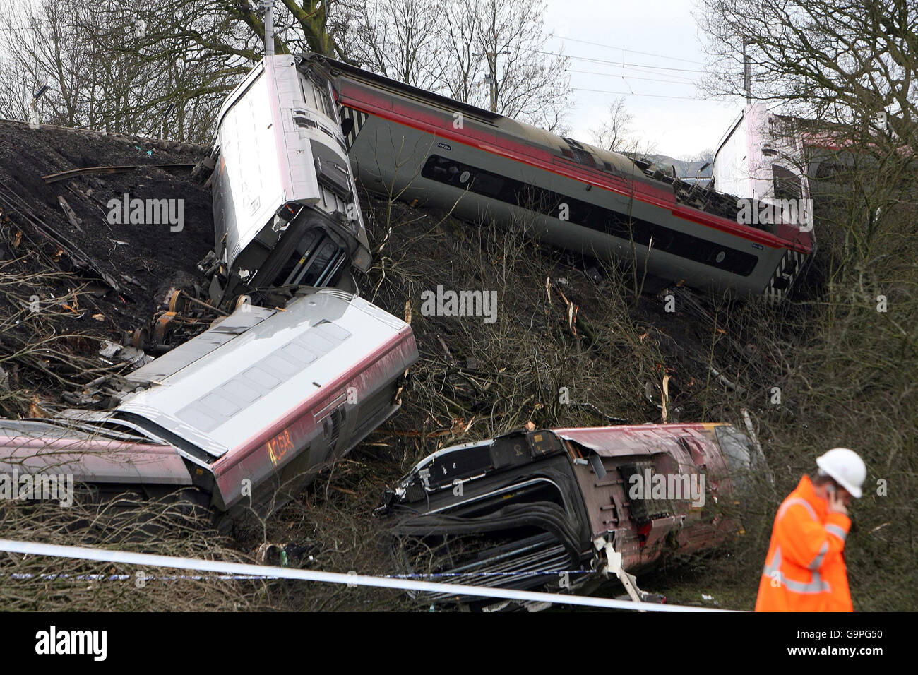 Virgin train crash Stock Photo - Alamy