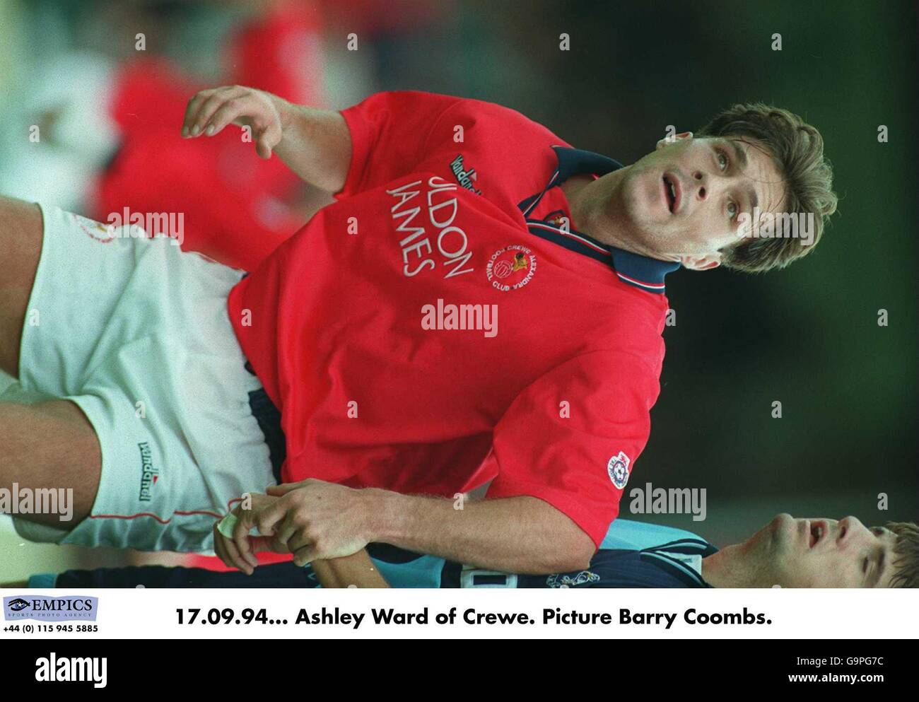 Ashley Ward. 17.09.94. Ashley Ward of Crewe. Picture Barry Coombs Stock ...