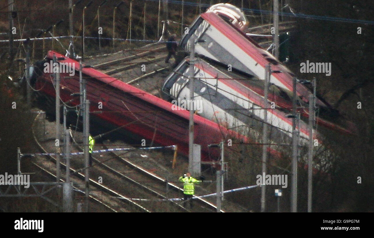 Virgin train crash Stock Photo - Alamy