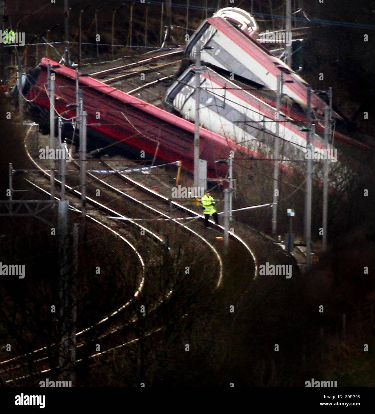 Virgin train crash Stock Photo - Alamy