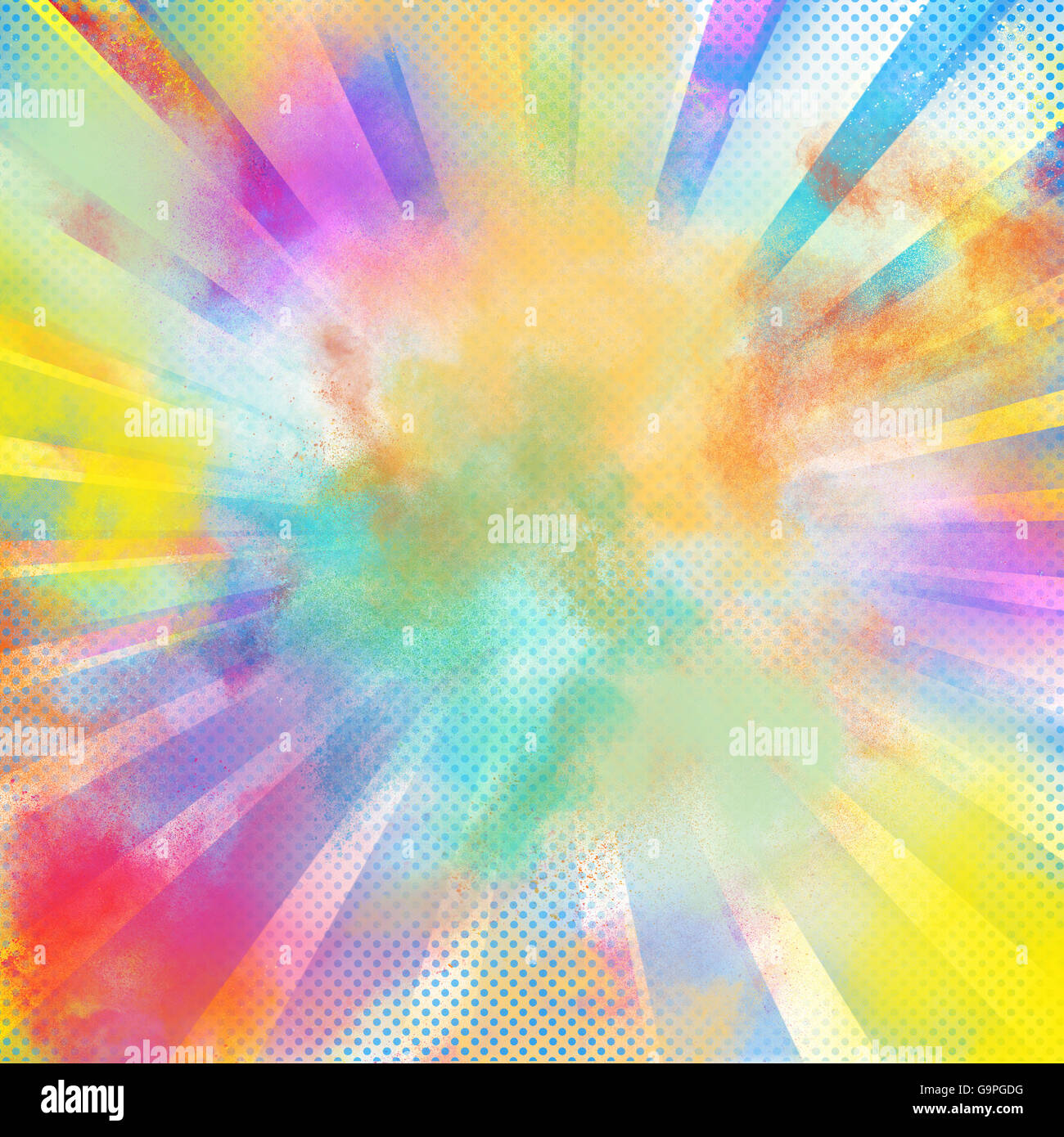 Pop-art colourful burst Stock Photo - Alamy
