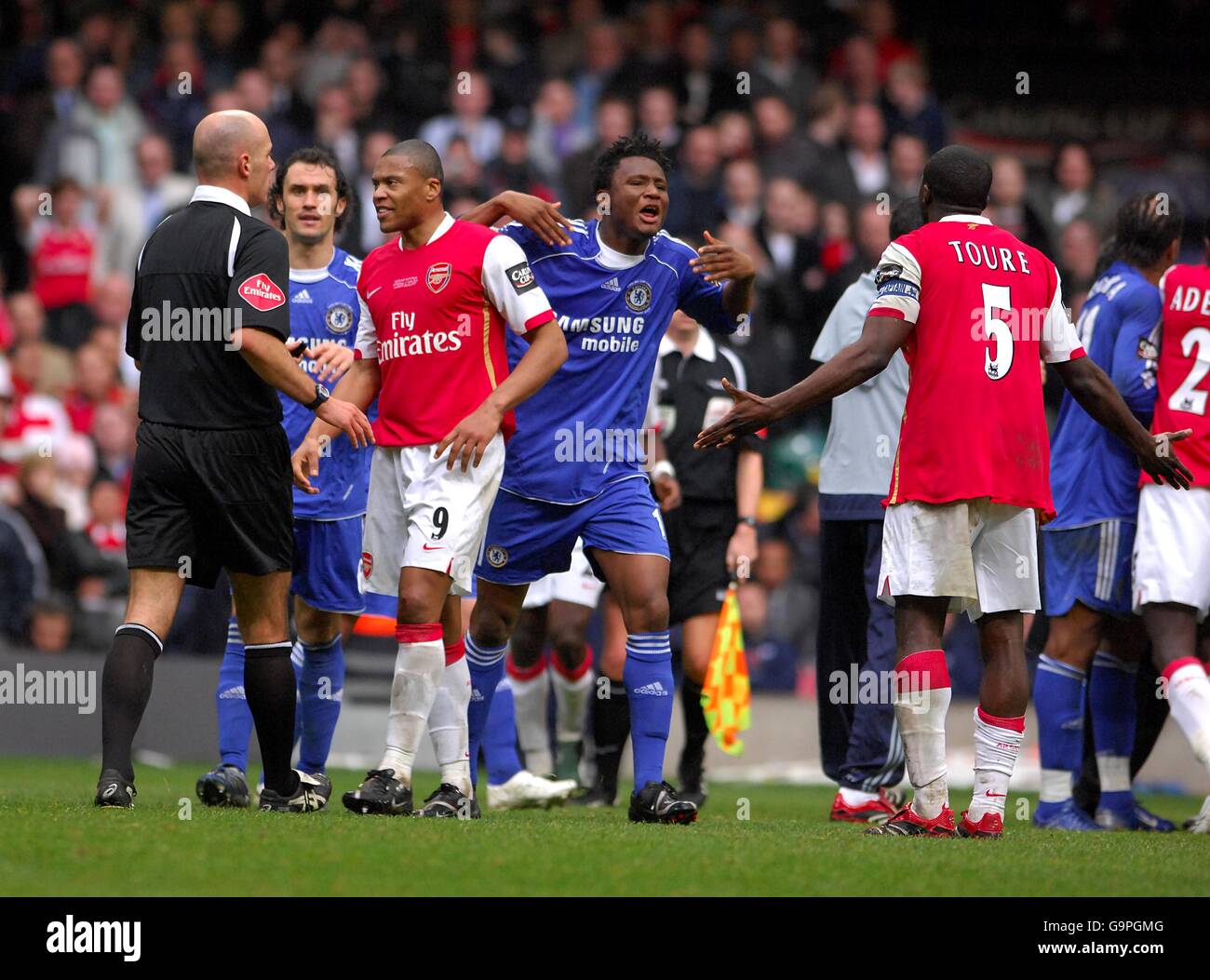 Resulting both players being show the red card hi-res stock photography ...
