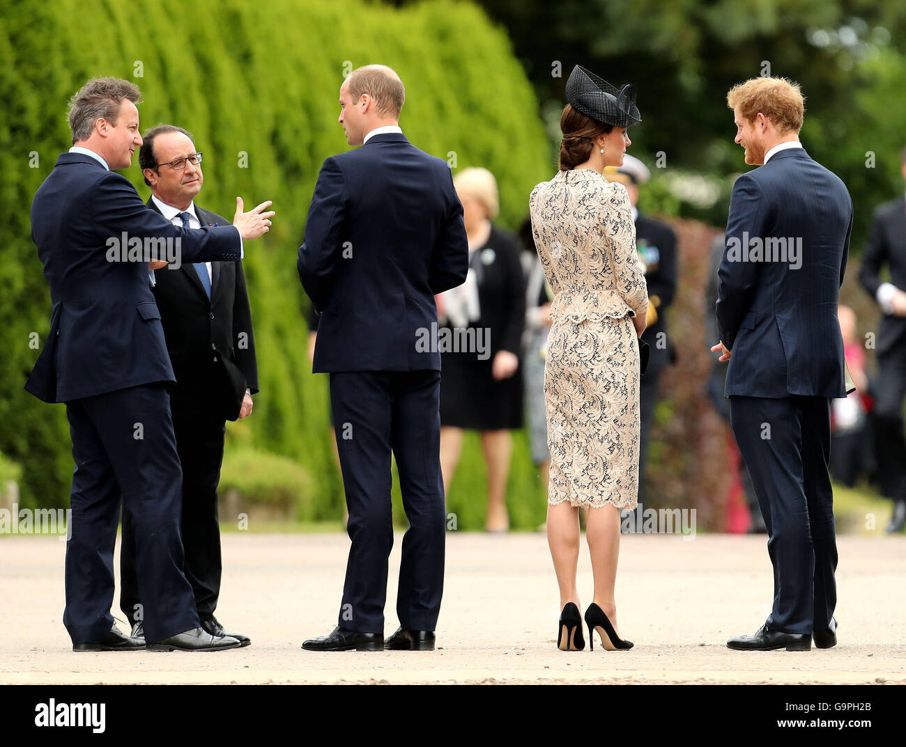 (left to right) Prime Minister David Cameron, French President Francois ...