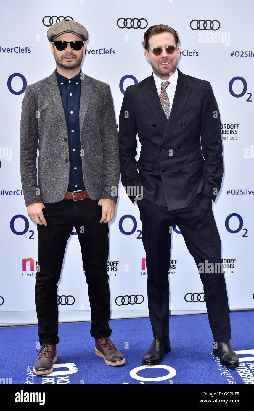 Nick Baines and Ricky Wilson attending the O2 Silver Clef Awards, in ...