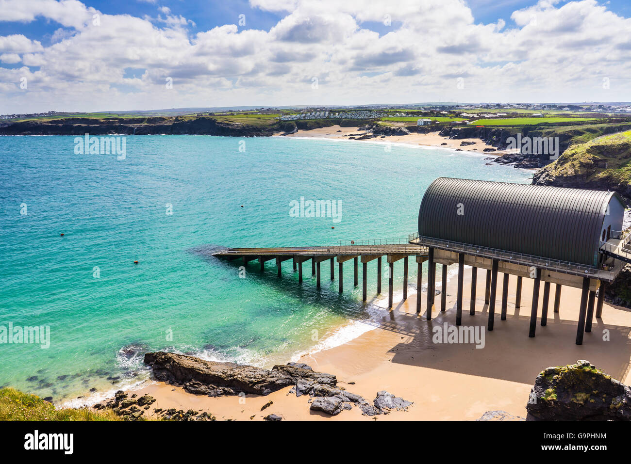 RNLI Padstow Lifeboat Station at Trevose Head Cornwall England UK Stock ...