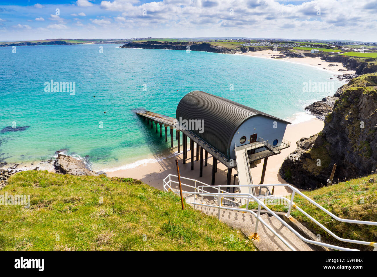 RNLI Padstow Lifeboat Station at Trevose Head Cornwall England UK Stock ...