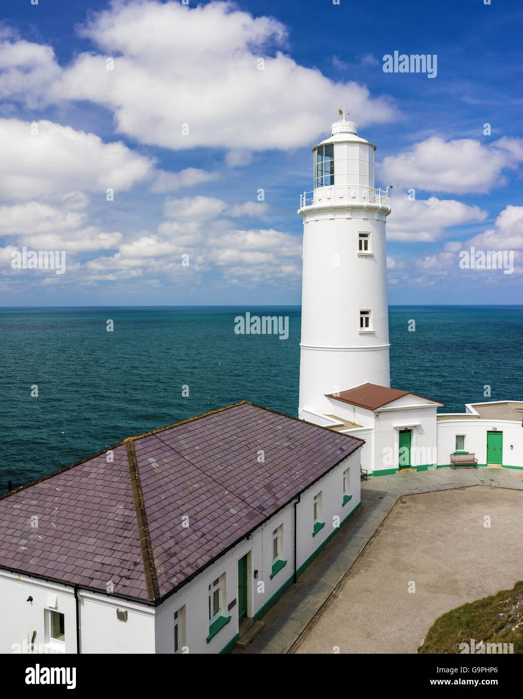 The 1847 lighthouse at Trevose Head near Padstow Cornwall England UK ...