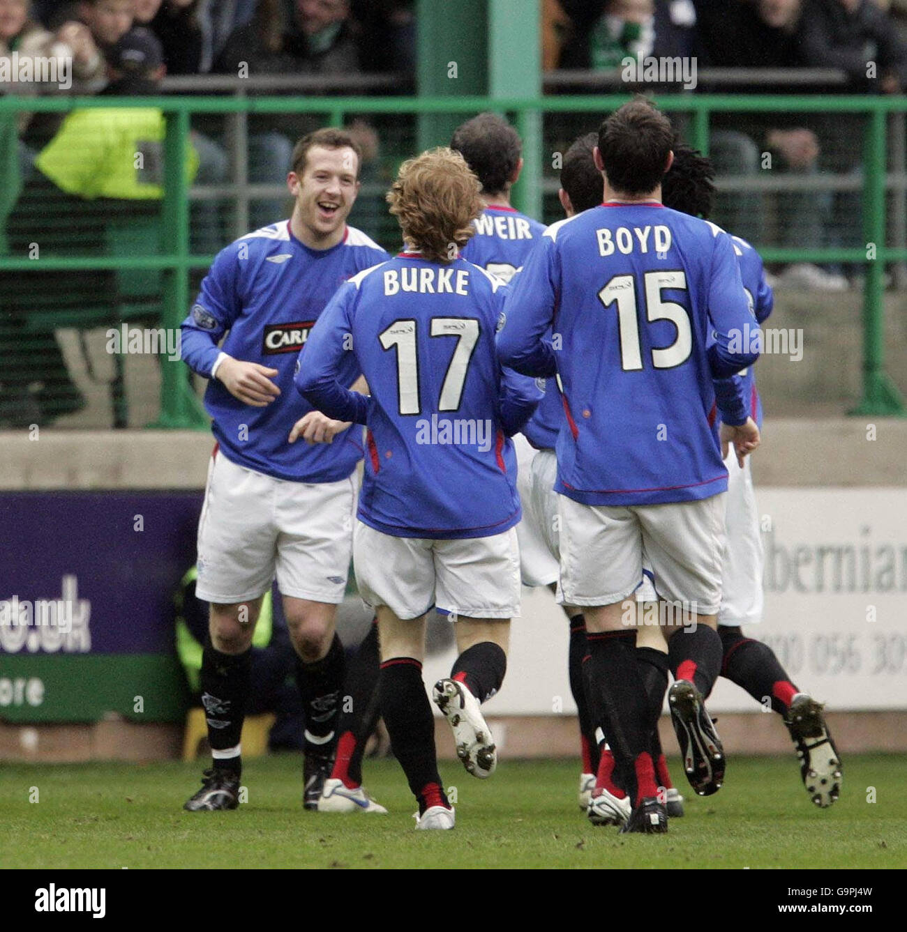 Rangers' Charlie Adam (left) celebrates after scoring from a free kick ...