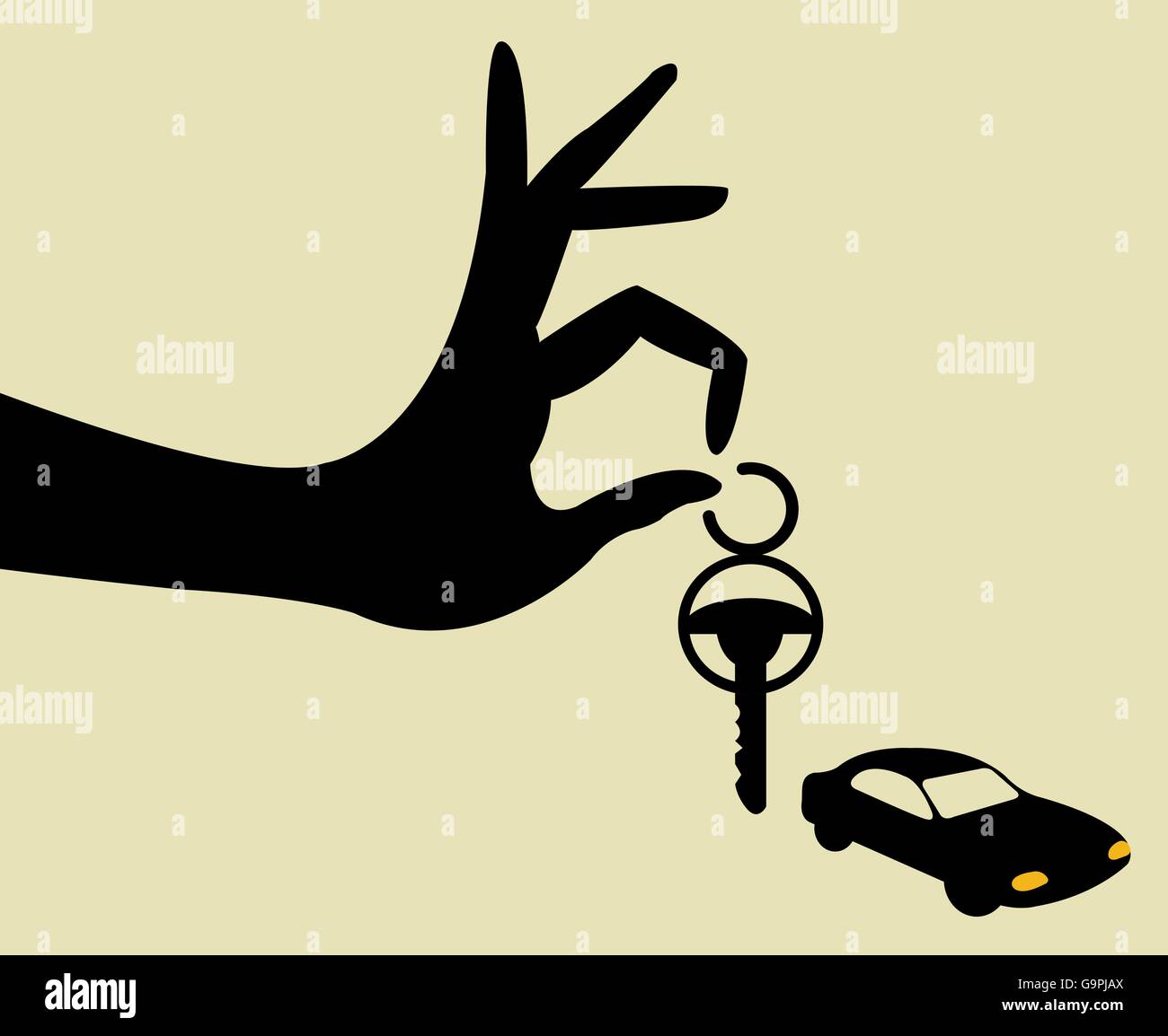 Hand holding keys Stock Vector Images - Alamy