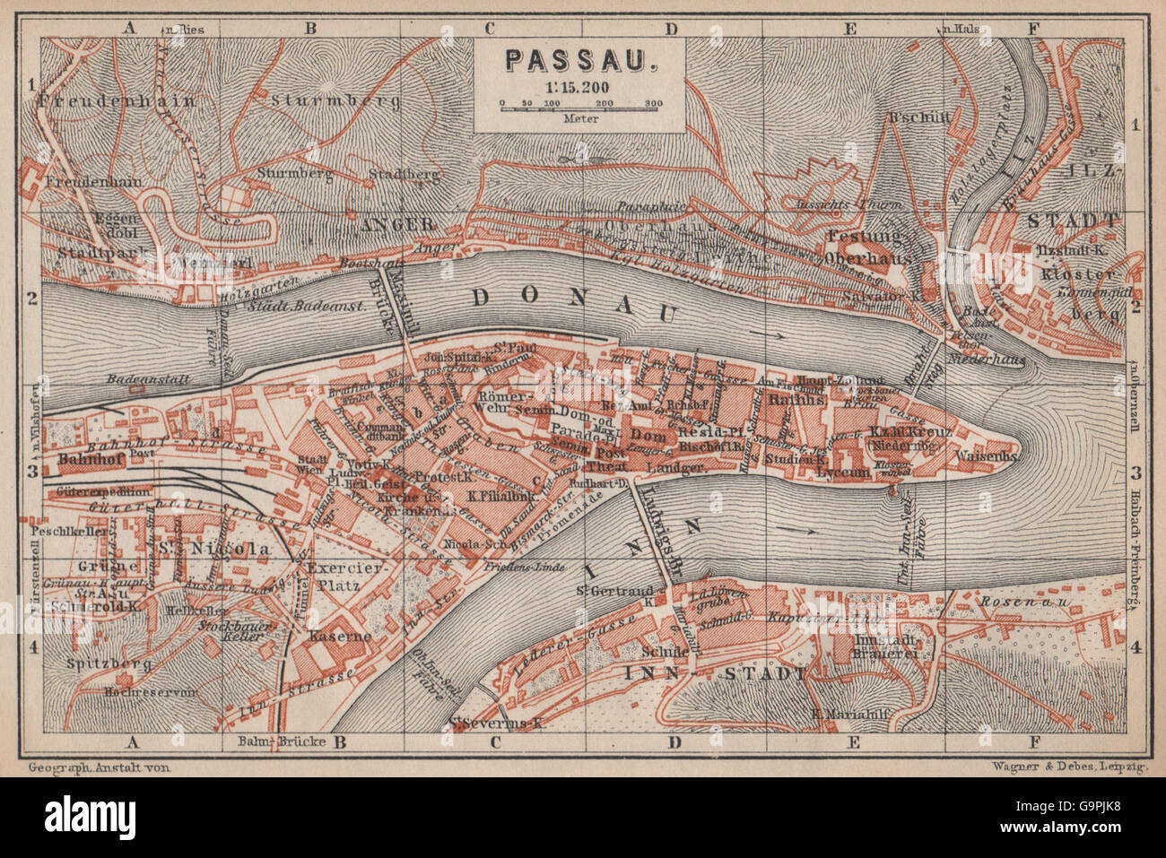 Map of passau hi-res stock photography and images - Alamy