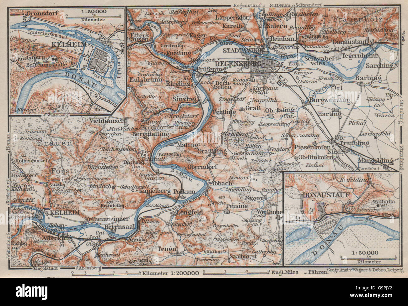 REGENSBURG & environs/umgebung. Kelheim Donaustauf. Ratisbon. Bavaria ...