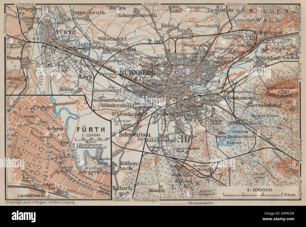 Map of nurnberg hi-res stock photography and images - Alamy