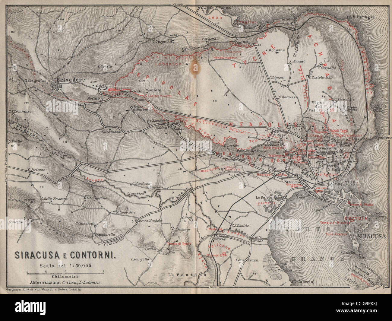 Syracuse italy, map hi-res stock photography and images - Alamy