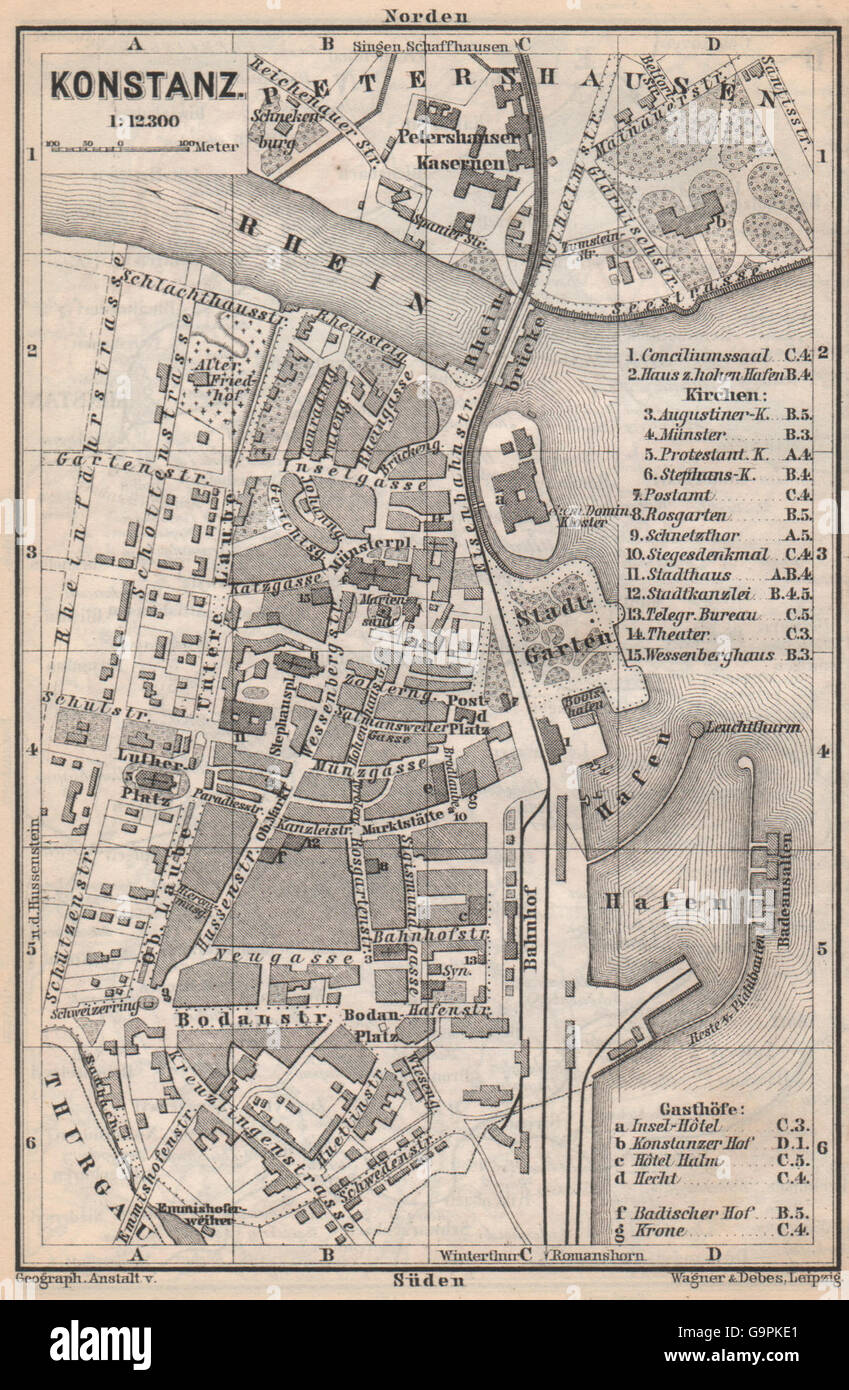 Konstanz city map hi-res stock photography and images - Alamy