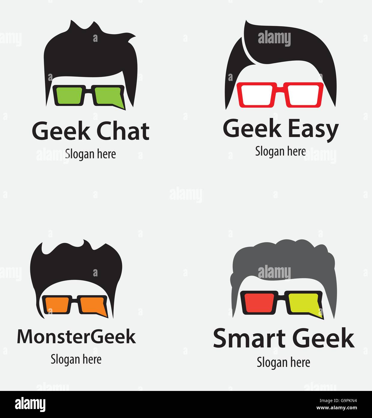 Nerd logo template hi-res stock photography and images - Alamy