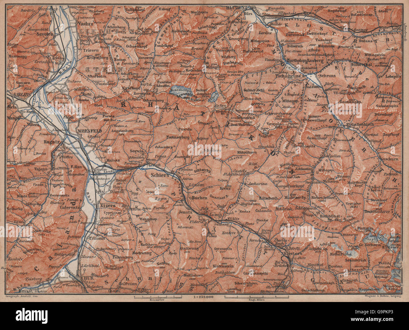 Bludenz map hi-res stock photography and images - Alamy