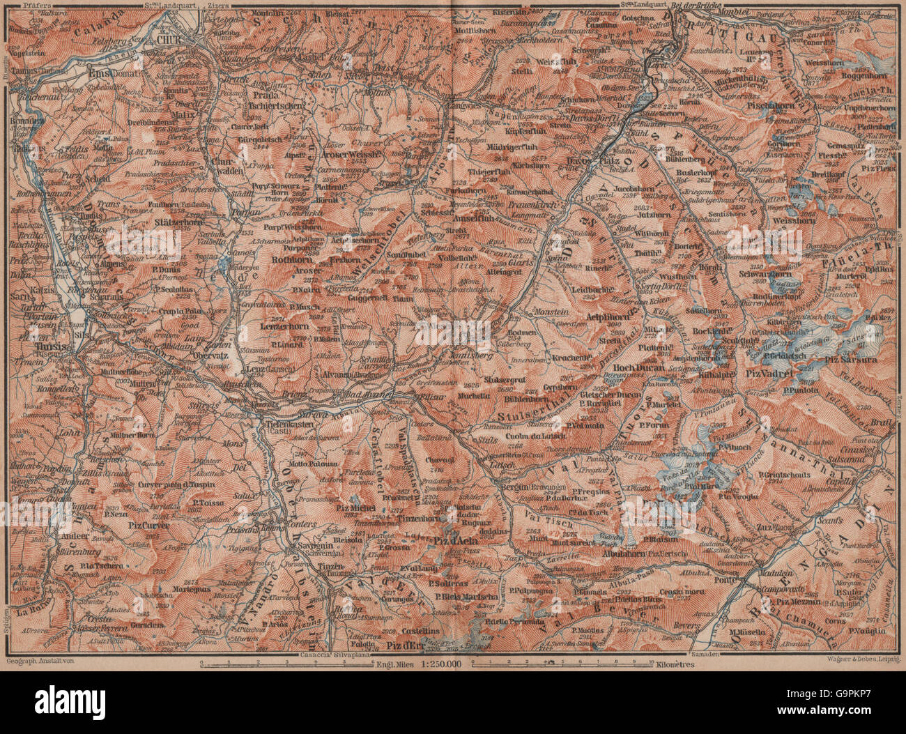 GRAUBÜNDEN/ALBULA ALPS. Chur-Samedan. Arosa Lenz Davos Savognin Thusis ...