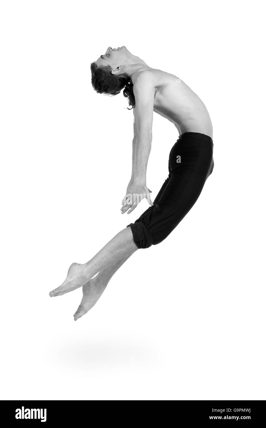 Contemporary Dance Jumps Black And White