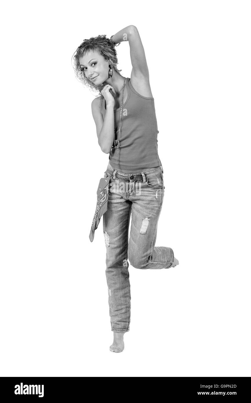 Full length female figure Black and White Stock Photos & Images - Alamy