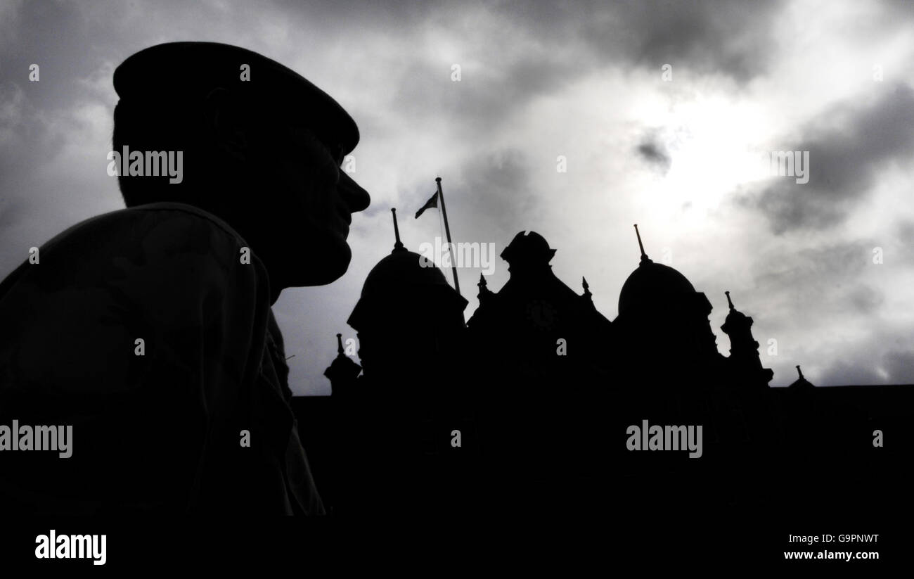 Silhouette soldiers during military hi-res stock photography and images ...