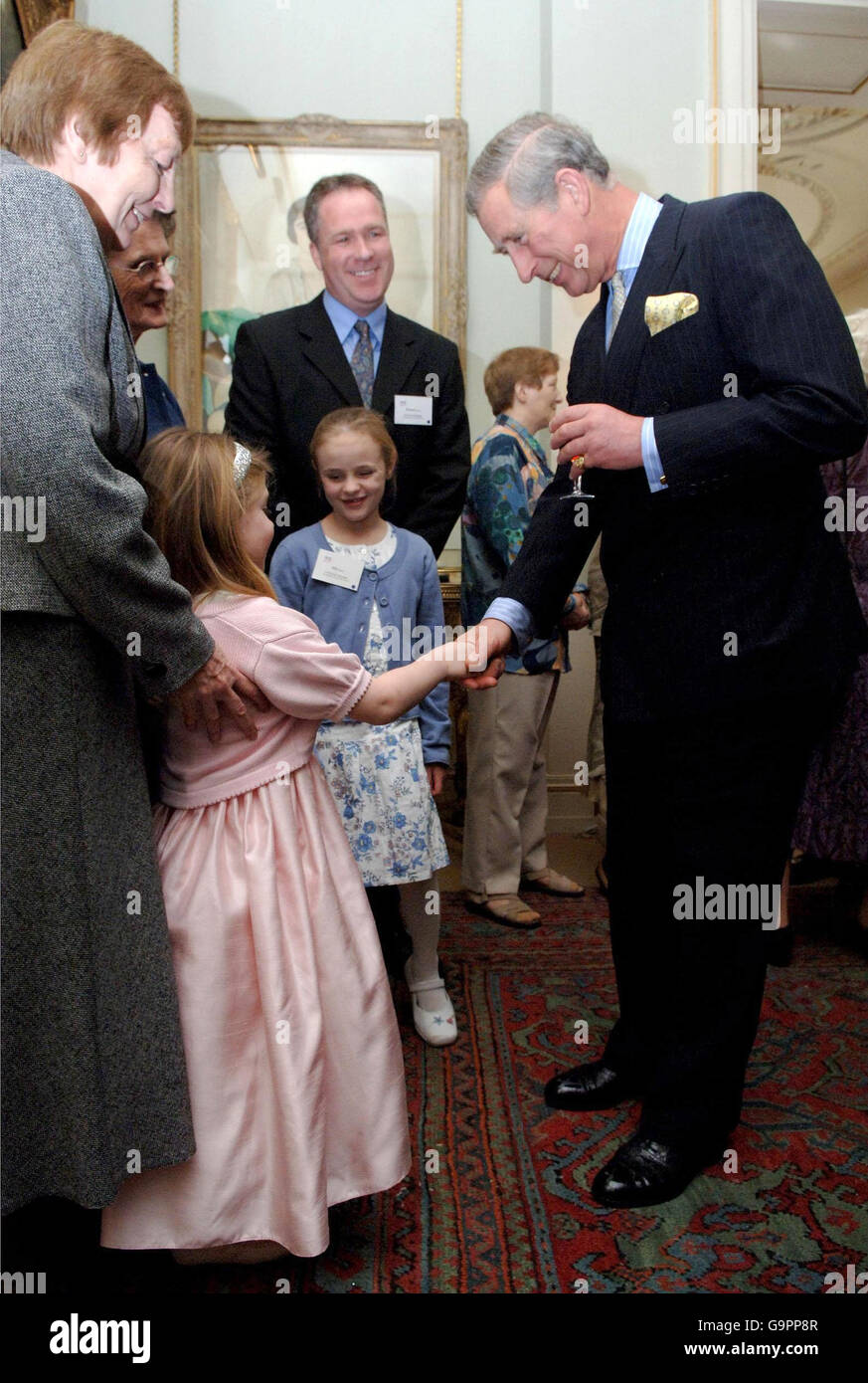 The Prince of Wales meets Emily Barnett, 5, from near Didcot, at a ...