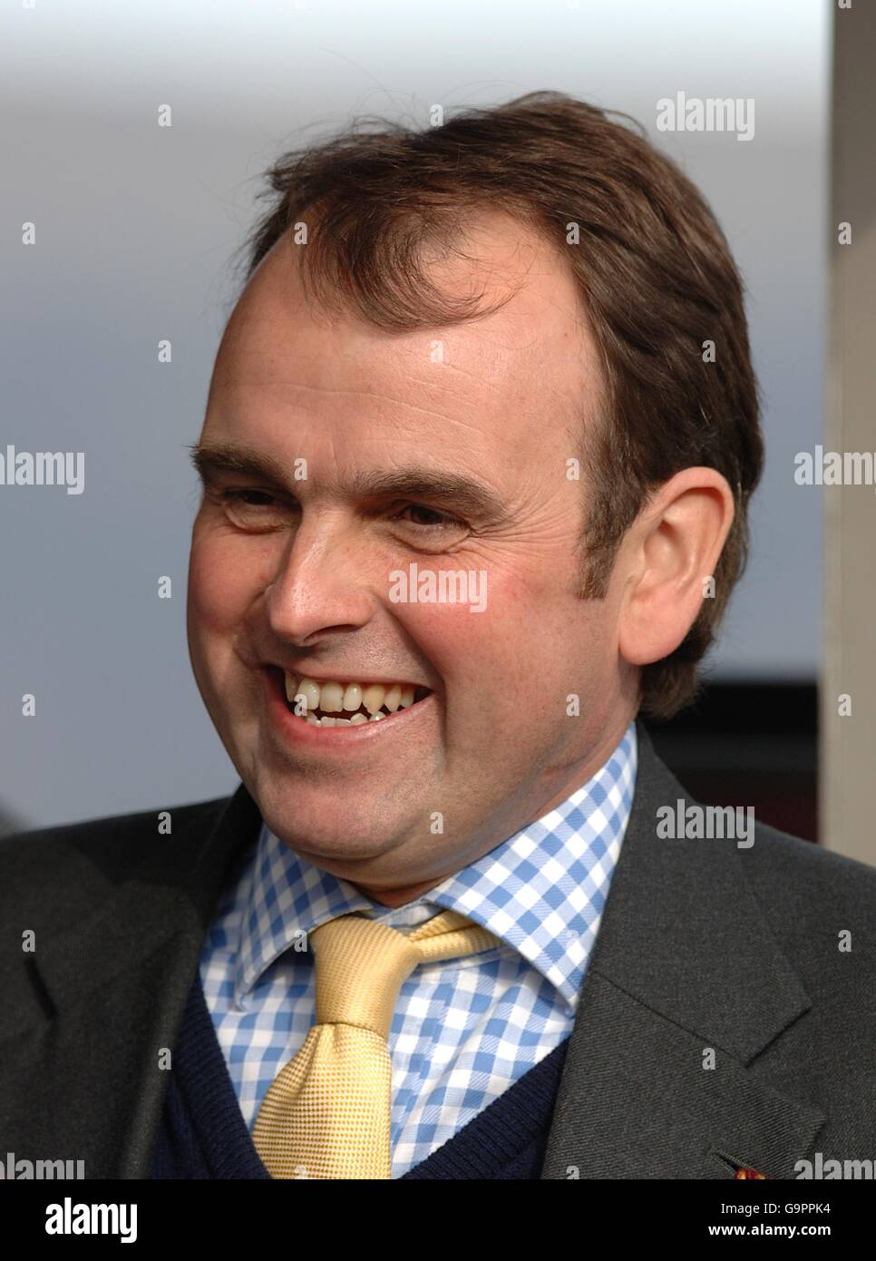 Trainer Alan King celebrates winning with Voy Por Ustedes in the ...