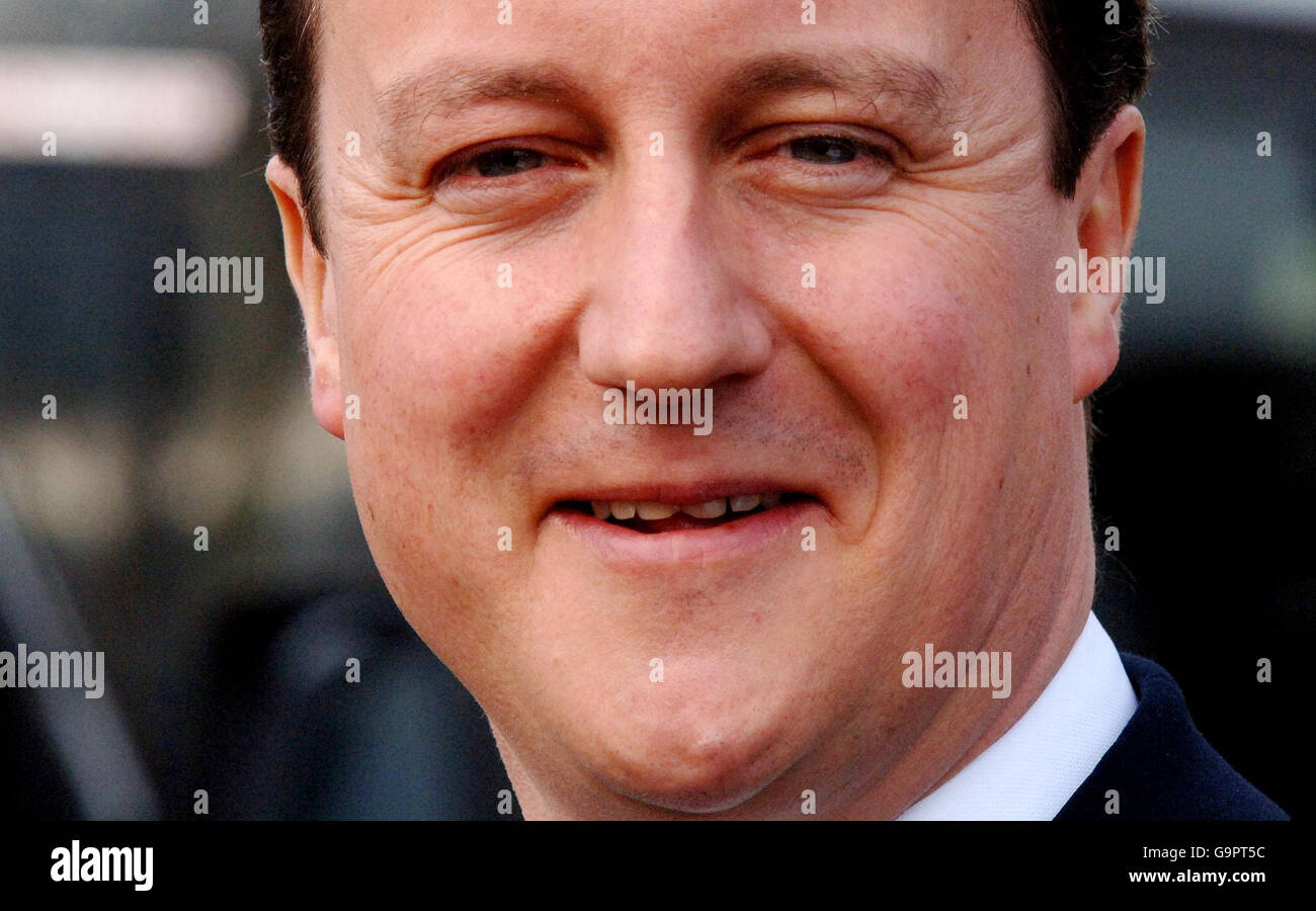 Conservative Party leader David Cameron visits the Royal Surrey ...
