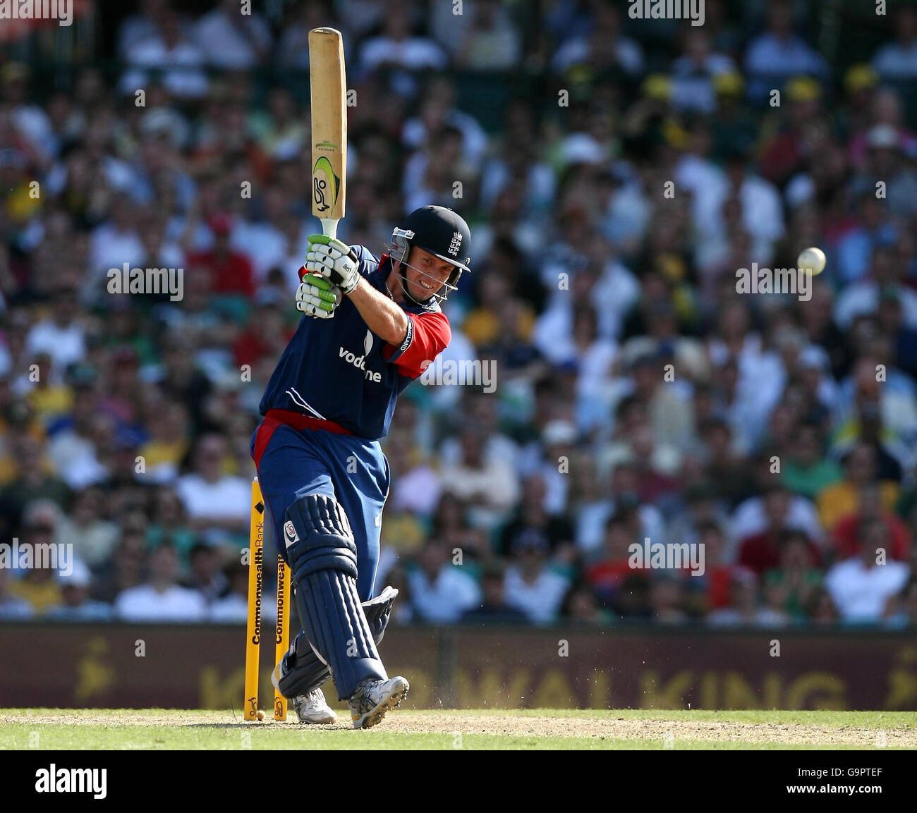England's Ed Joyce hits out during the Commonwealth Bank Series at the ...