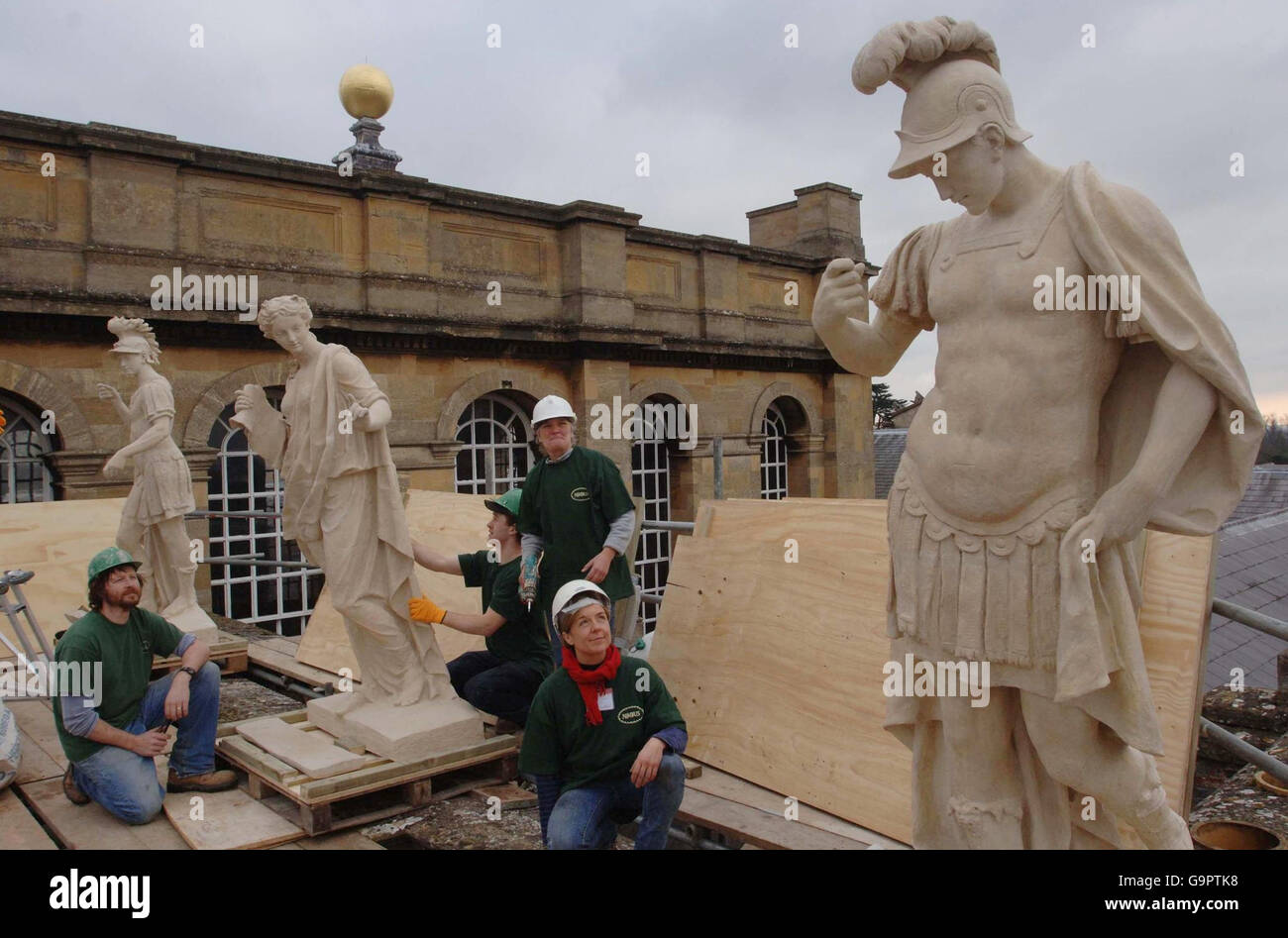 Workers (left to right); Adam Daybell, Pete Thompson, Louise Gilbert ...