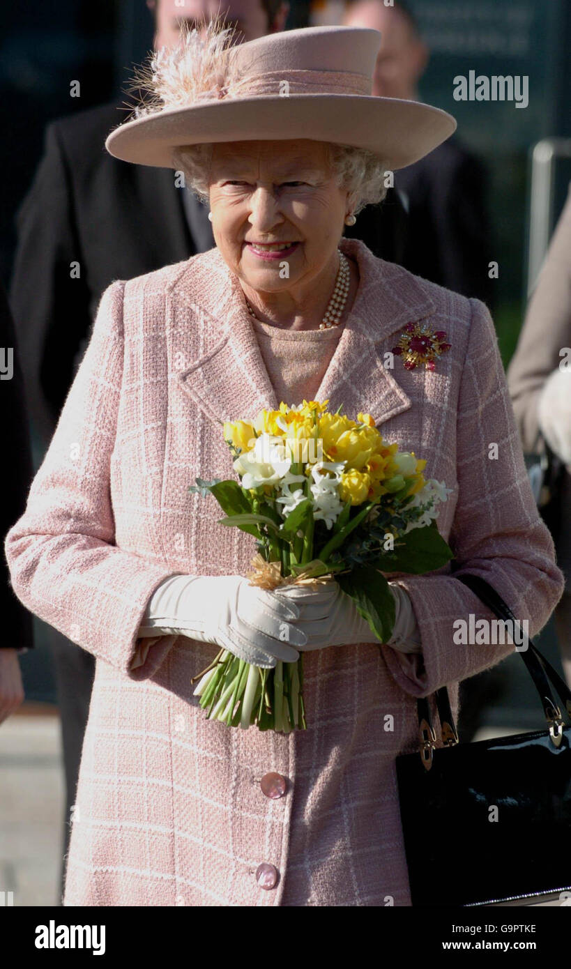 Britain's Queen Elizabeth II during a tour of the newly opened Cancer ...
