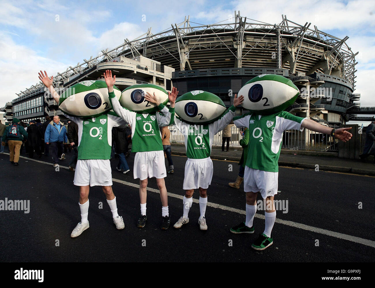 Ireland fans outside Croke Park ahead of the RBS 6 Nations match ...