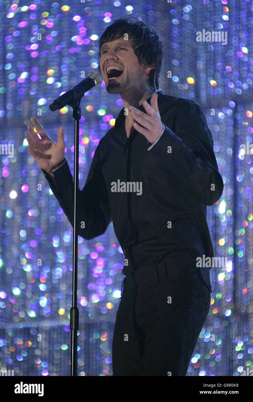 Jason Orange performs on stage during the BRIT Awards 2007, at Earls ...