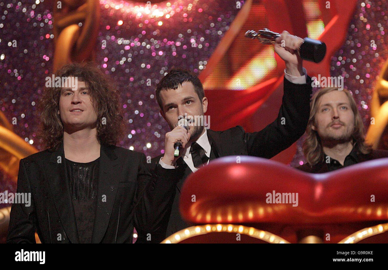 The Killers receive the Award for Best Internation Album during the ...