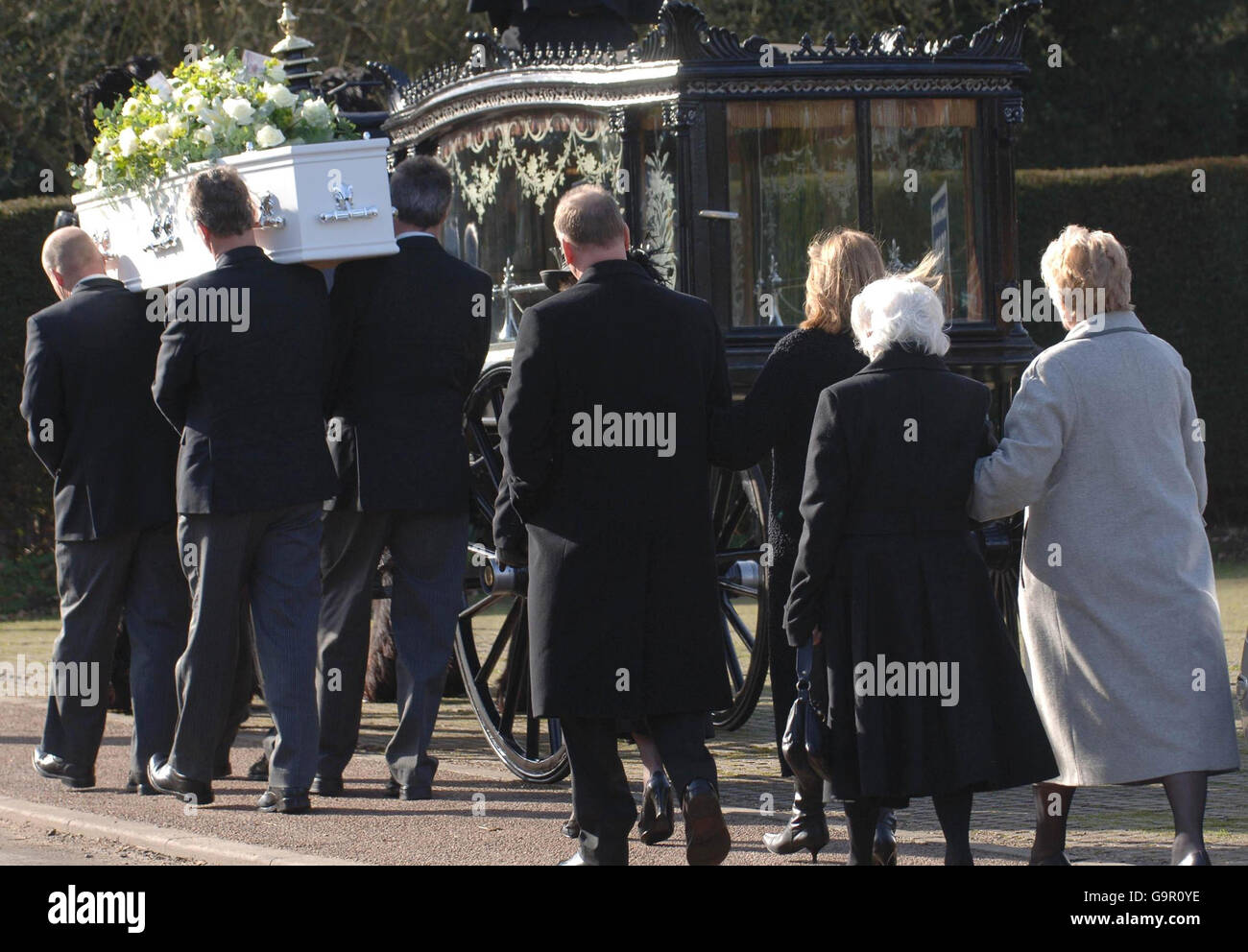 The family of murdered prostitute Gemma Adams follow her coffin into ...