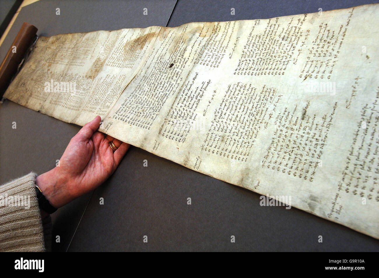 600 year-old document Stock Photo - Alamy