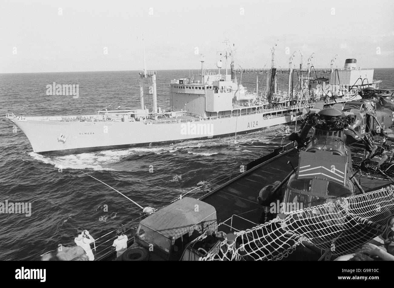Falklands War - fleet auxillary vessel Stock Photo - Alamy