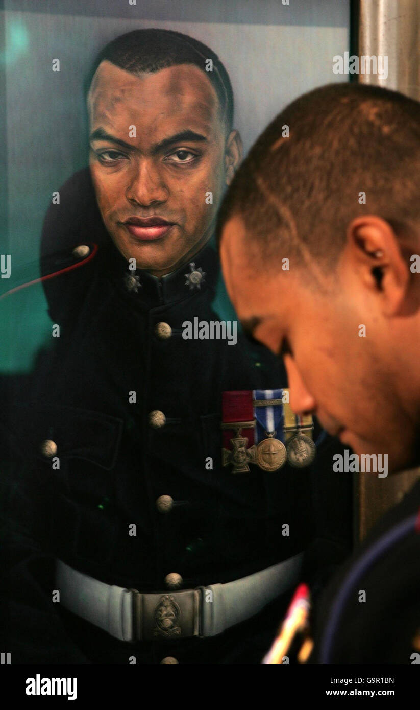 Lance Corporal Johnson Beharry, the first living recipient of the ...