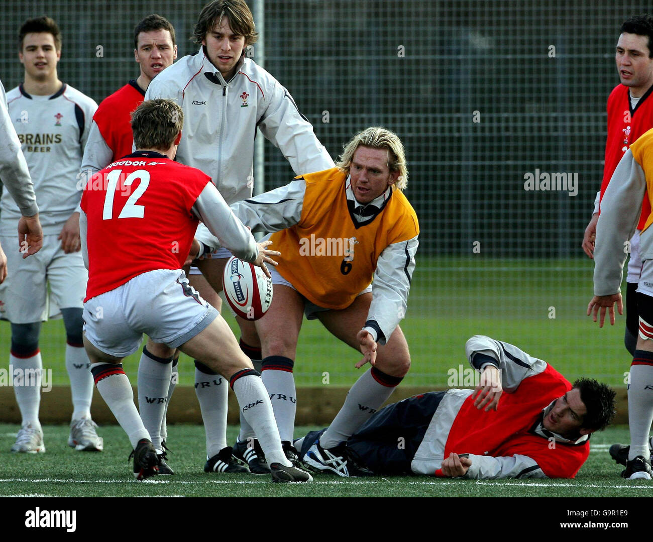 Dwayne Peel (left) during the training session at the University of ...