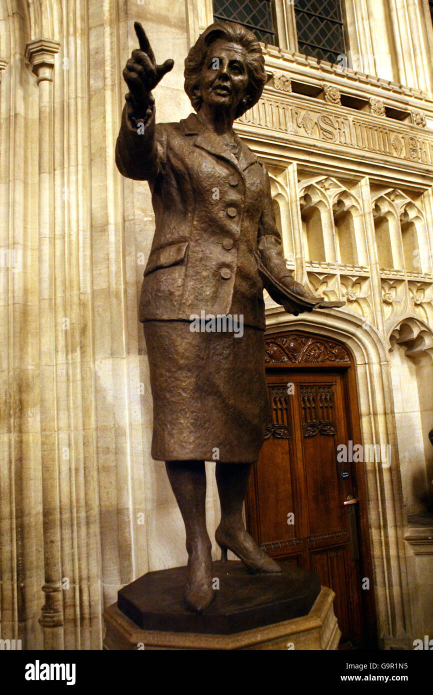 A bronze statue of former British Prime Minister Baroness Margaret ...