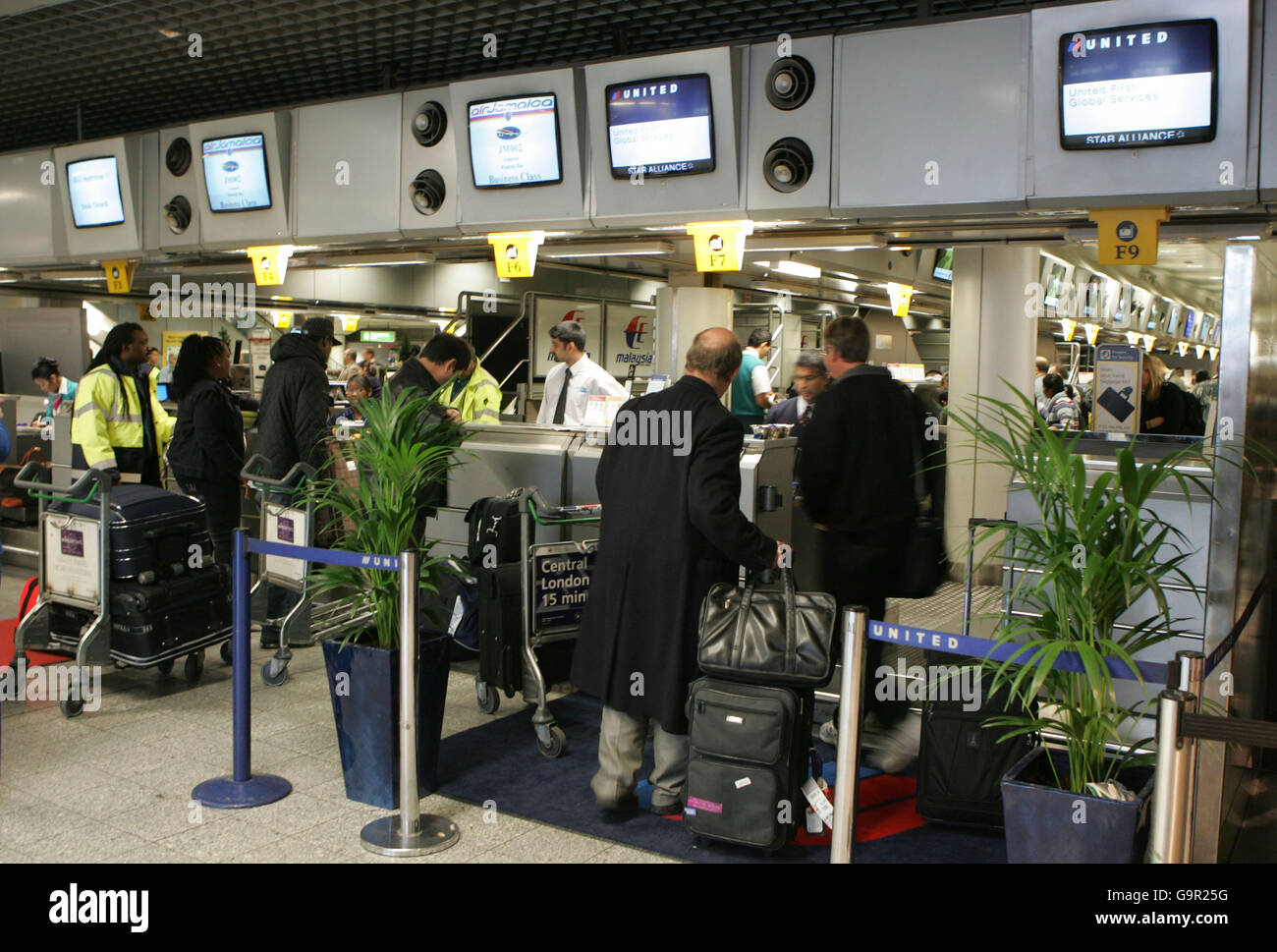 Generic transport pics. Passengers check-in at Terminal Three of London ...