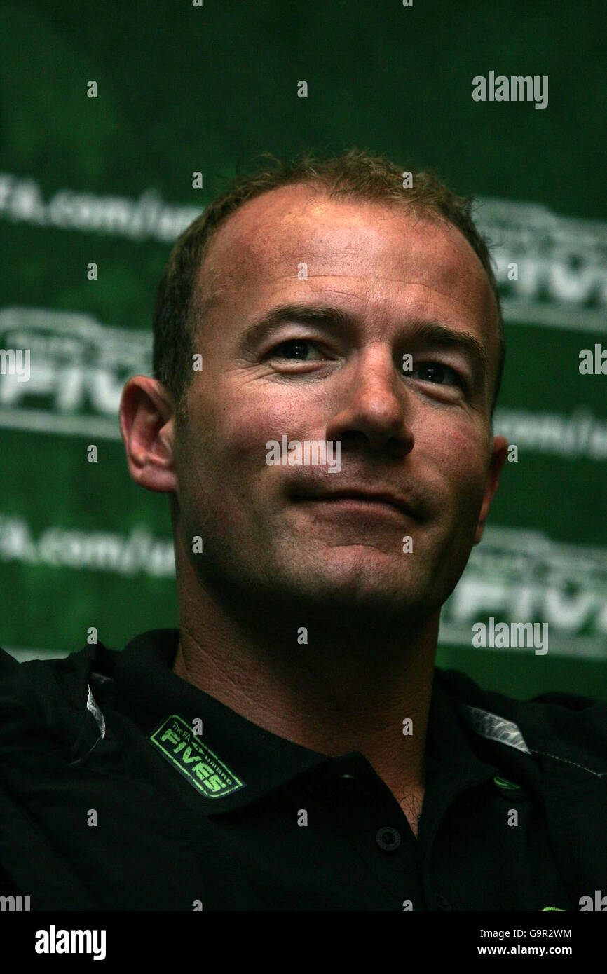 Alan Shearer during the launch of The FA UMBRO Fives tournament at ...